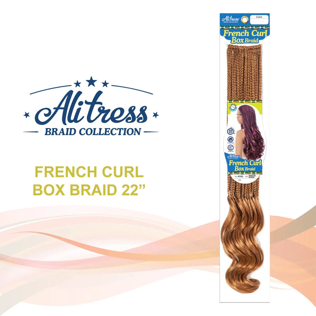 [Alitress] 22" French Curl Box Braid | Pre-Stretched | Premium Fiber ...